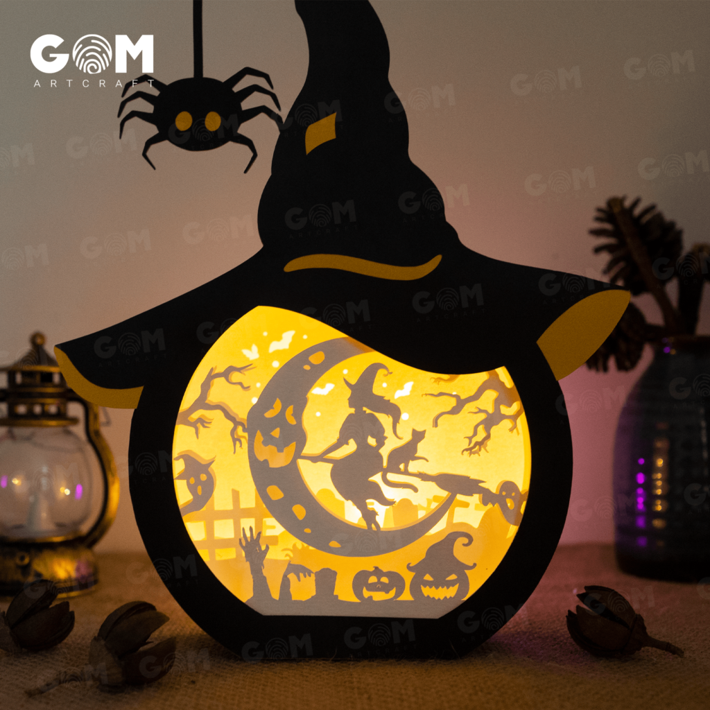Moon Witch Shadow Box Template – Pumpkin Lantern Template – Halloween ...
