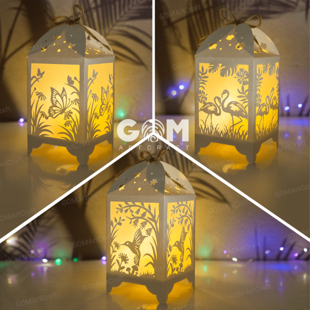 Combo 3 Insect Lantern Template – Paper Cut – Lantern Bee, Butterfly ...